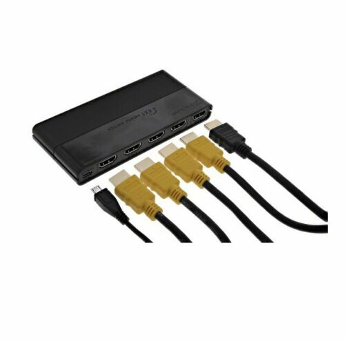 VARIETY OF Blackweb HDMI 4K 4 Way Splitter, 3-Device HDMI Switch, AV to ...