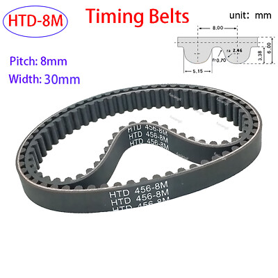 HTD-8M Timing Belt Pitch 8mm Close Loop Rubber Belts Width 30mm 228mm ...
