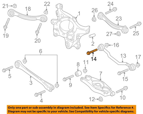 CHRYSLER OEM 05-23 300 Suspension Components-Strut Rod Bolt 6507538AA ...