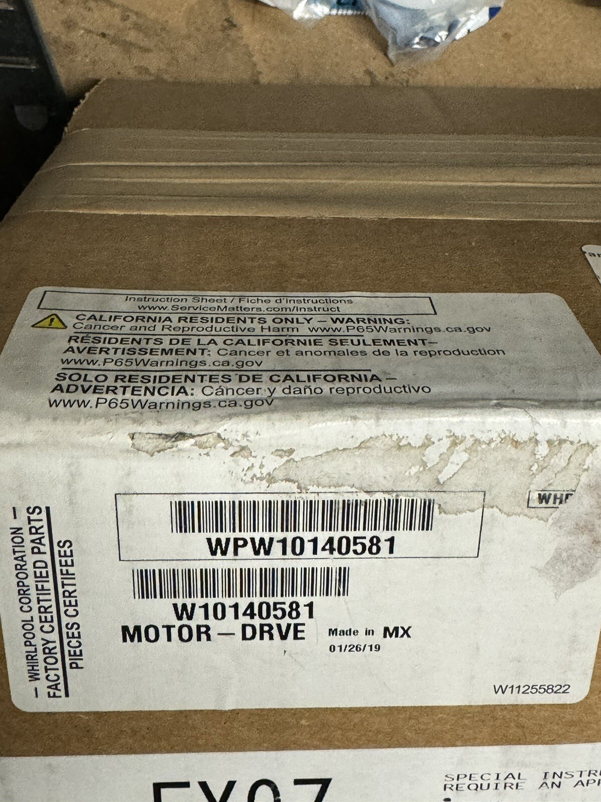 New Genuine OEM WPW10140581 Whirlpool Washer Motor-drive W10140581 (C4 ...