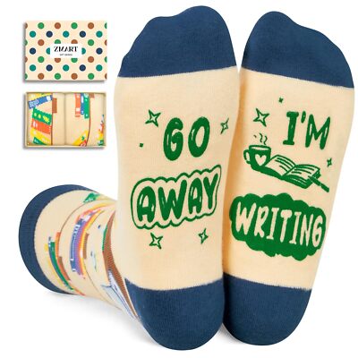Cool Gifts for Writers Authors Funny Writing Socks Author Gifts for ...