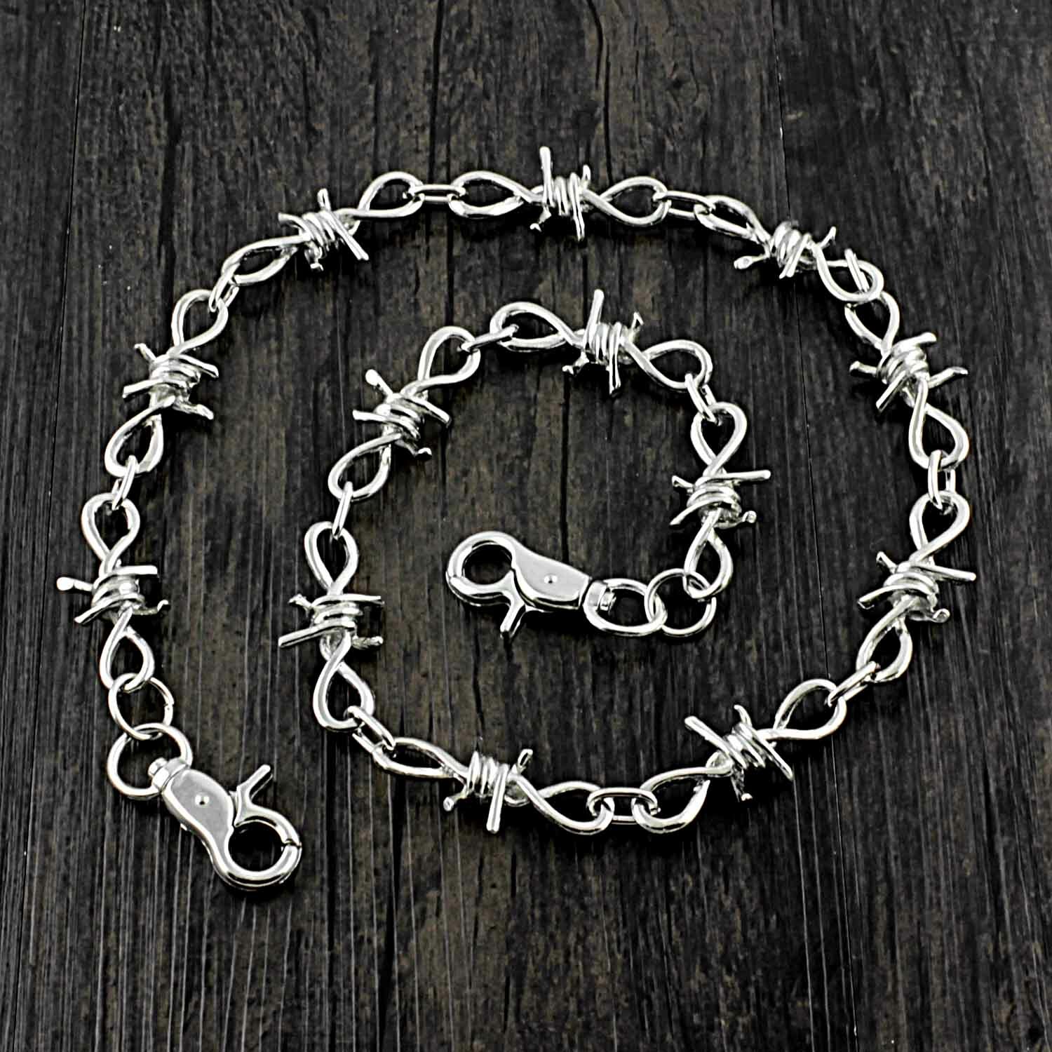Metal Barb Wire Biker Trucker Jean Wallet Heavy Pants Chain | eBay