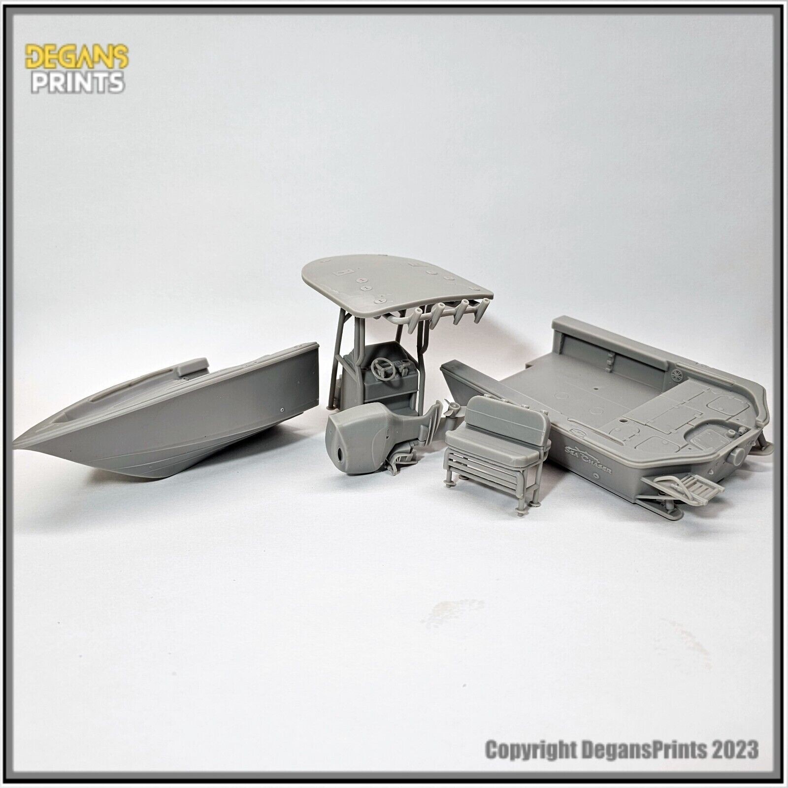 SeaChaser 23LX Center Console Boat Model kit 1-24 scale display fishing ...