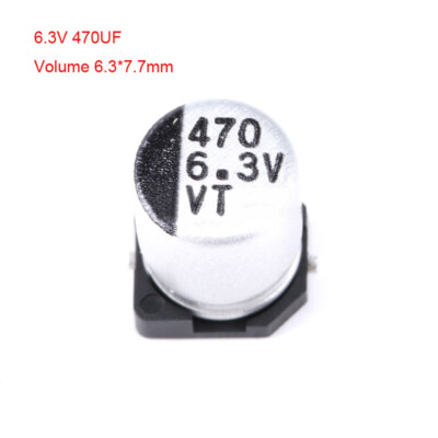 10PCS 6.3V 470UF Volume 6.3*7.7mm SMD Patch SMD Aluminum Electrolytic ...