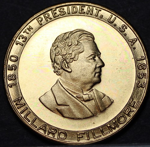 Millard Fillmore 13th President Bronze Medallion~Passed Fugitive Slave ...