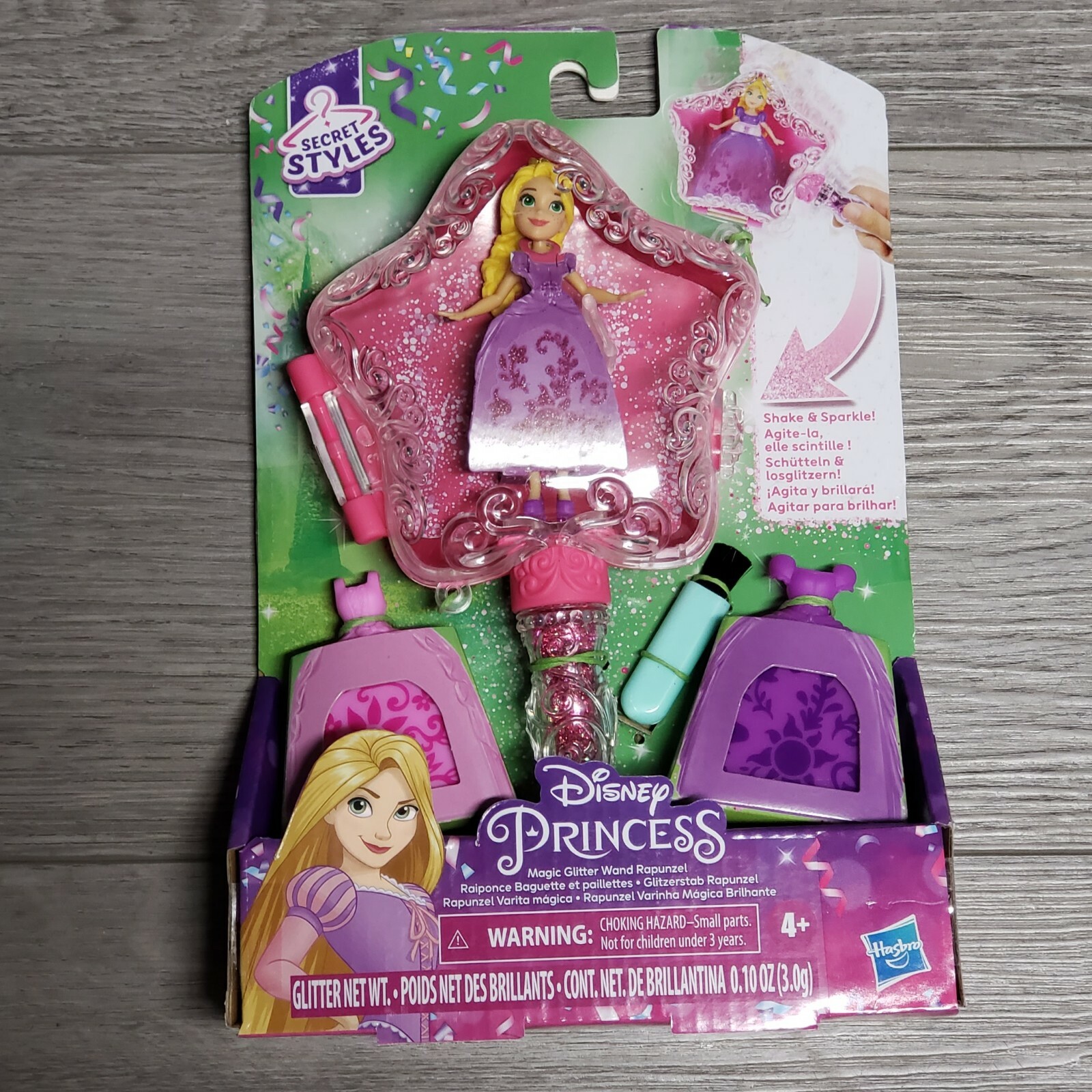 New! Disney Princess Magic Glitter Wand Rapunzel Secret Styles Hasbro ...