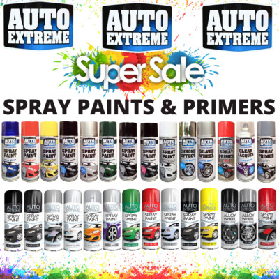 AUTO EXTREME PROFESSIONAL SPRAY PAINT & PRIMERS COMPLETE COLOUR RANGE ...