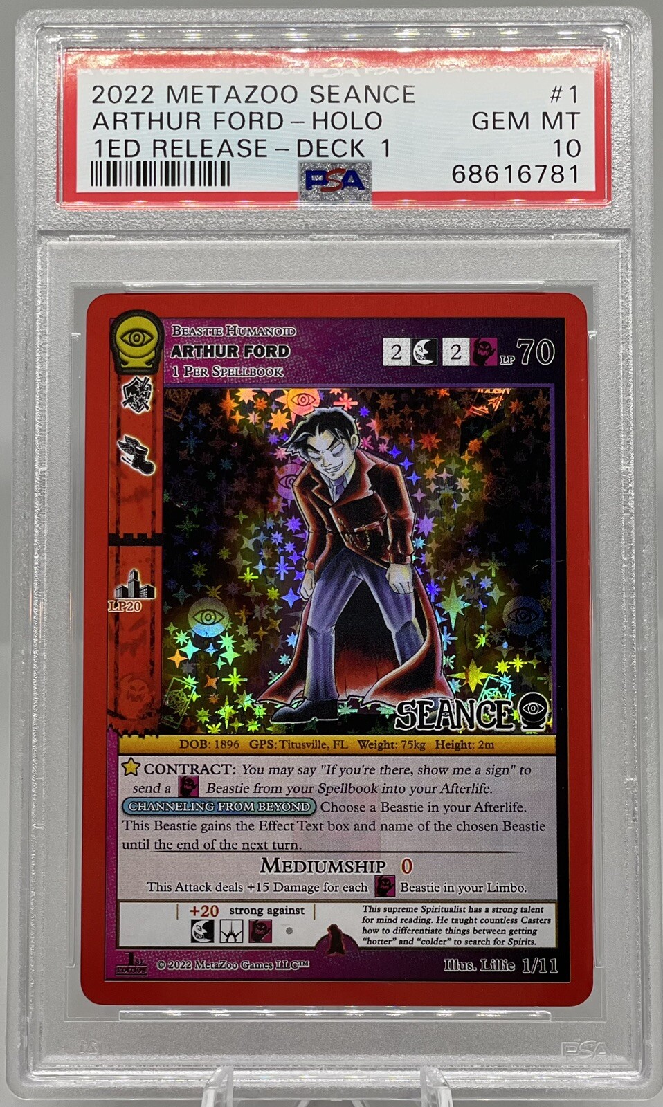 Metazoo Seance Arthur Ford Full Holo Promo PSA 10 Deck 1 | eBay