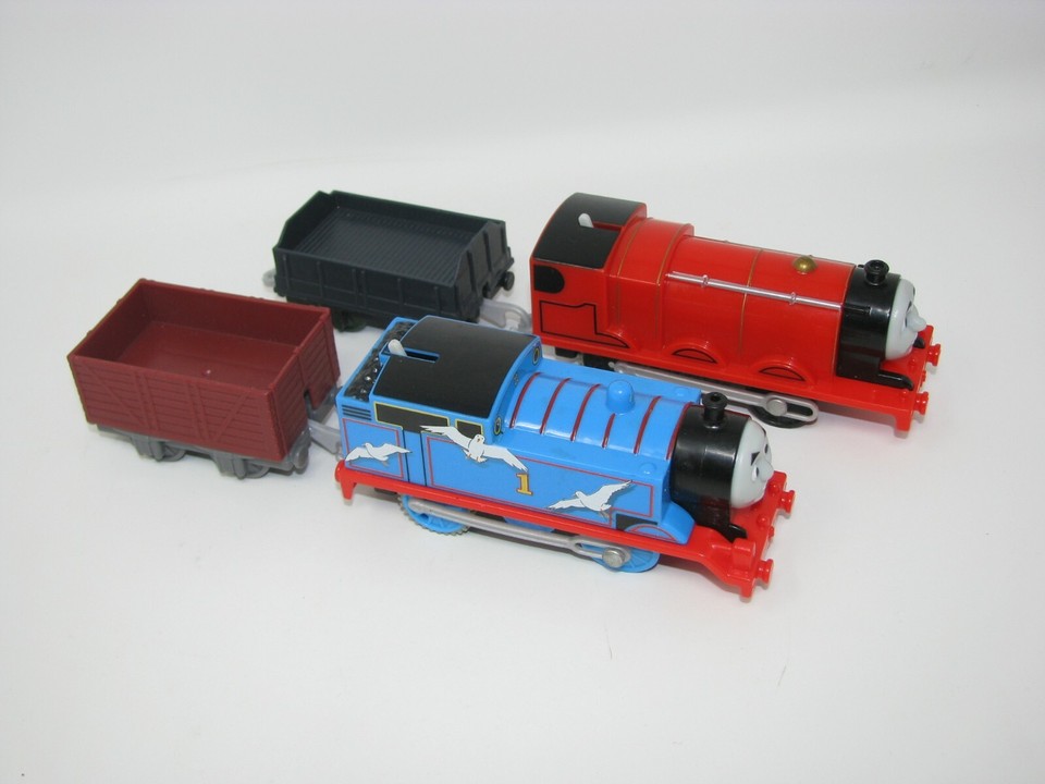 2013 Trackmaster Motorized James, Seagull Thomas Engines 2 cars TESTED ...
