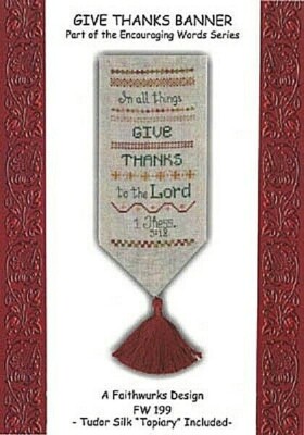 Give Thanks Banner With Silk~Faithwurks Design | eBay