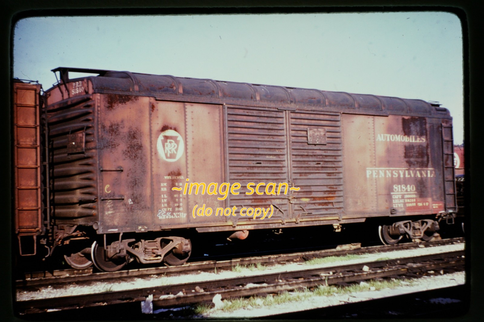 Duplicate Slide of Pennsylvania PRR 81840 Railroad Box Car aa 31-9a | eBay