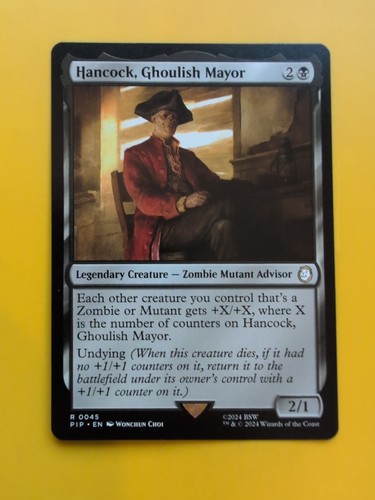 Hancock, Ghoulish Mayor. PIP rre Mutant Advisor MTG Card. | eBay