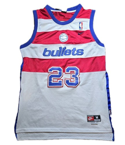 Vintage Nike Team Washington Bullets Michael Jordan #23 Jersey NBA M +2 ...