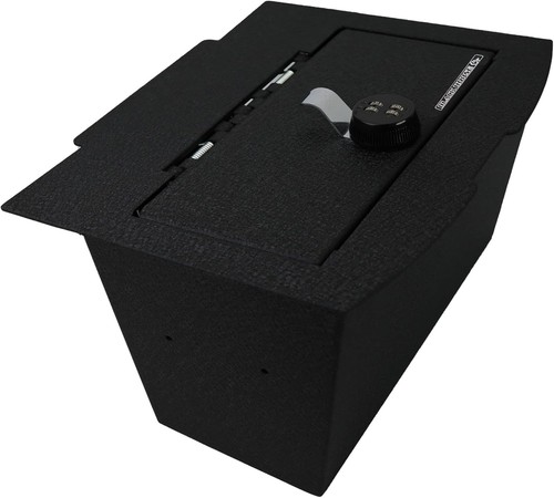 Black Horse Center Console Safe Lock Box Gun 4 Digit for 19-24 Ram 1500 ...