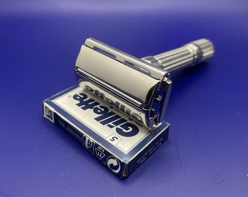 Vintage Gillette Fat Boy 1961 G2 DE Safety Razor Adjustable 1-9 ...
