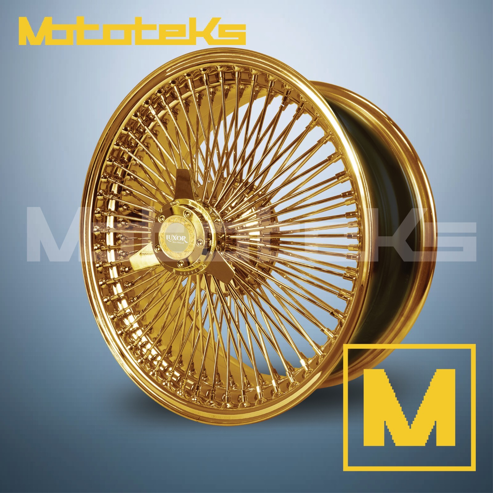 18X8 LUXOR WIRE WHEELS 100 STRAIGHT FWD RIMS 24K ALL GOLD WHEEL SET | eBay