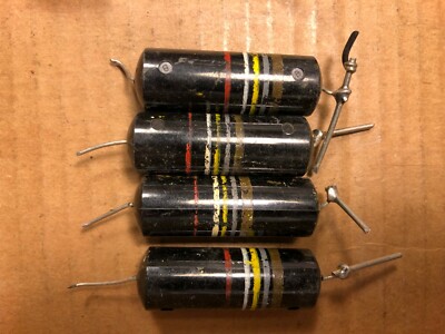4 Matched Sprague Bumble Bee .18 uf 200v 10% Tube Amp Capacitors TEST ...