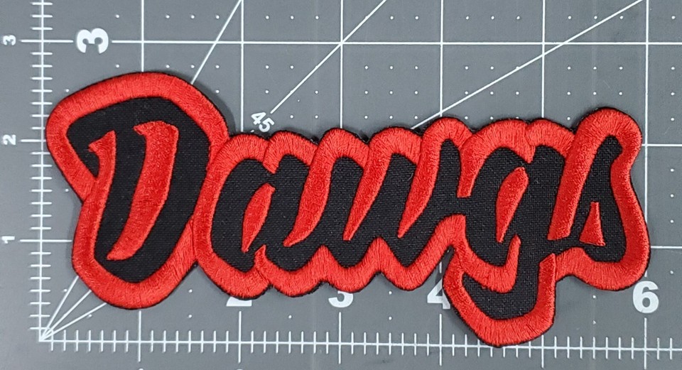 Georgia Dawgs Text Embroidered Applique Iron On Patch Various Sizes ...