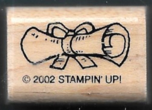 GRADUATION DIPLOMA SCROLL Grad Card Gift Tag Party NEW Stampin Up ...