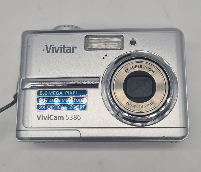 Vivitar+Digital+Camera+Vivicam+5386+5.0MP+Silver+Tested for sale online ...