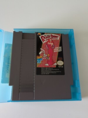 NES WHO FRAMED ROGER RABBIT Video Game 1989 LJN Nintendo in clamshell ...