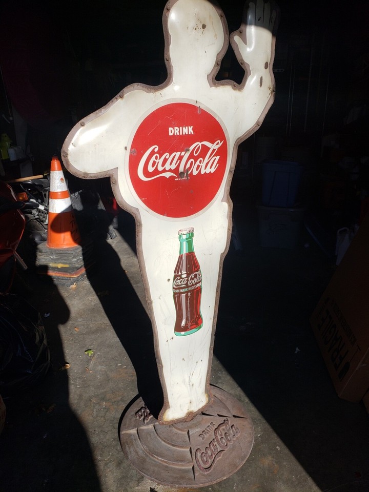 Coca- Cola Standing Policeman School Safety Sign Year 1953 | eBay