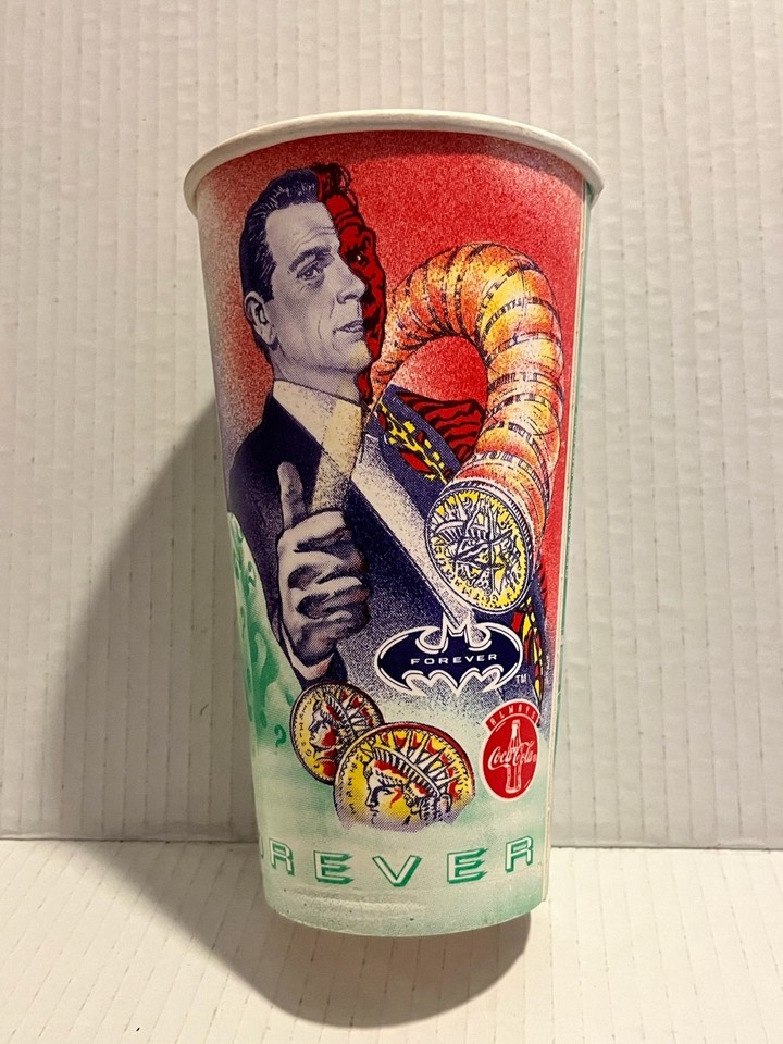 VINTAGE McDonald’s BATMAN FOREVER Coca Cola Paper Wax Cup 1995 Riddler ...
