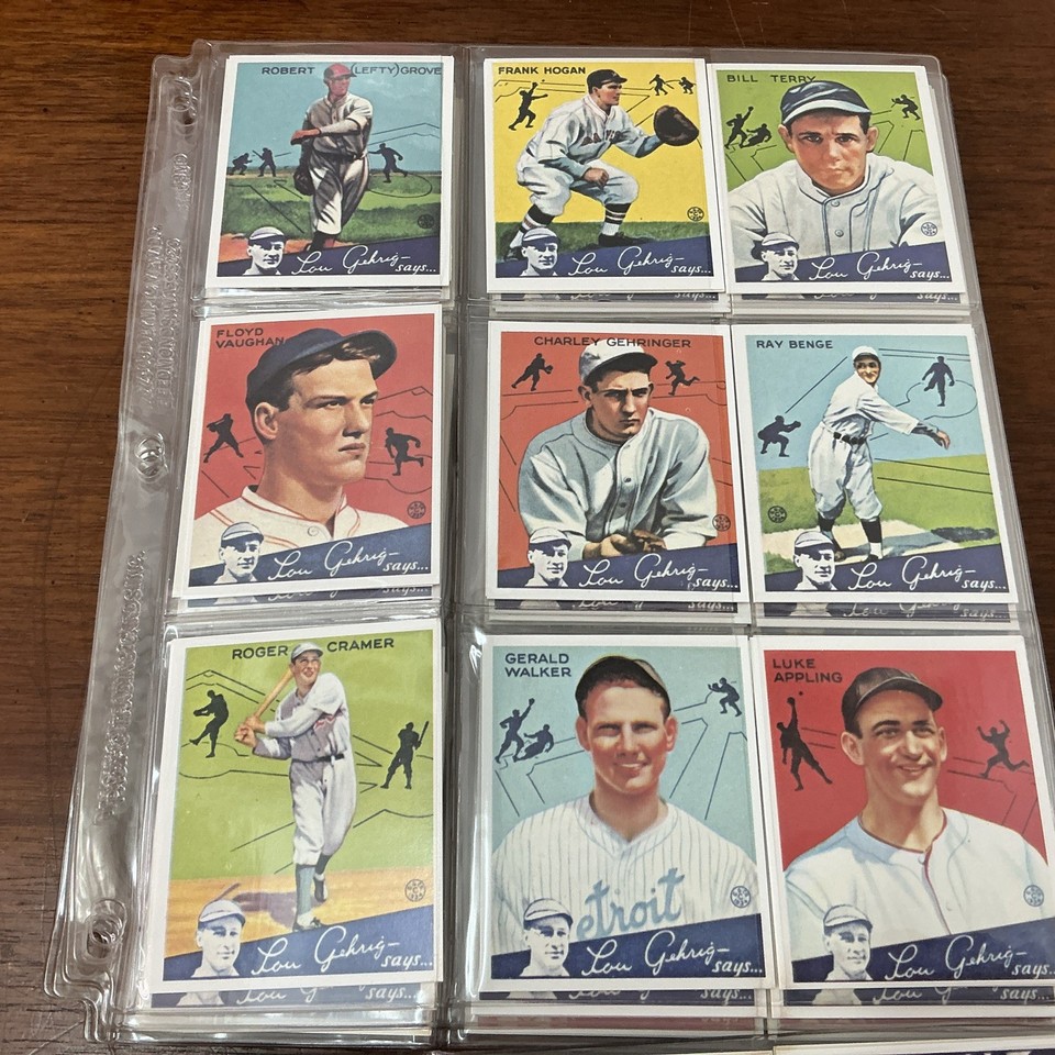 1933-1934 Goudey Dover Reprint Complete Set Gehrig, Dean, Appling ...