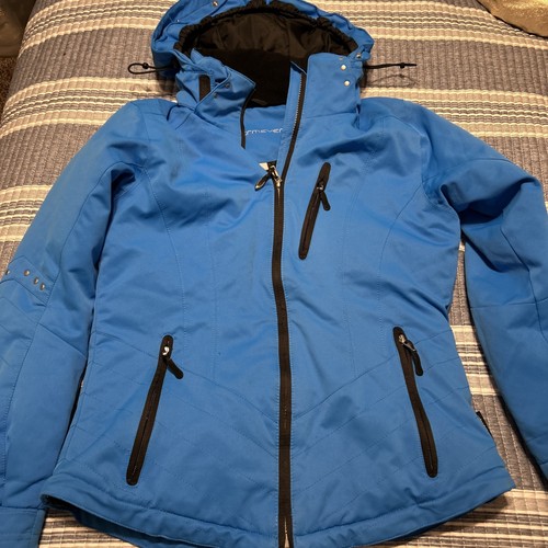 OBERMEYER Women's Size 4 Blue Ski Full Zip Ski Jacket Coat Removable ...