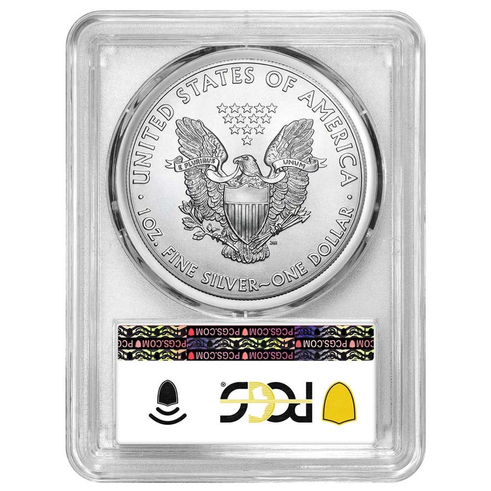 2021 $1 Type 1 American Silver Eagle PCGS MS70 Last Production Blue ...