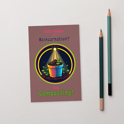 "Reincarnation Composting" Postcard Gardening Compost Soil Fertilizer ...