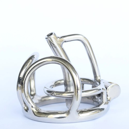 Stainless Steel Male Chastity Device Cage with Scrotum Ring Lock ...