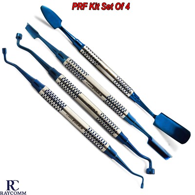 Dental Implant Surgery PRF Kit Set Of 4 Pieces Blue Tips Spoon Grafting ...