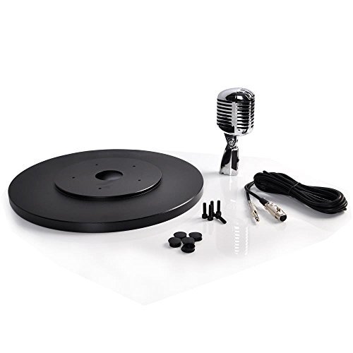 Pyle Vintage Classic Microphone & Swing Stand, Retro Style Mic, Silver ...