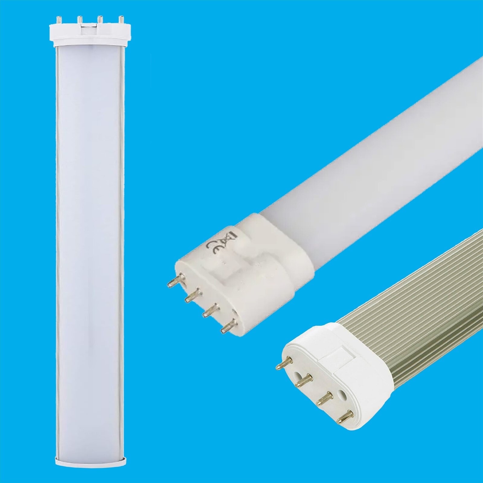 2x 10W (=24W) LED 2G11 4 Pin PLL 4000K Cool White 900lm Light Bulb ...