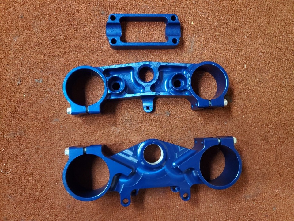 KX125 KX250F RMZ250 Applied Racing Triple Clamp Set 21.5 Offset 5391SBL ...