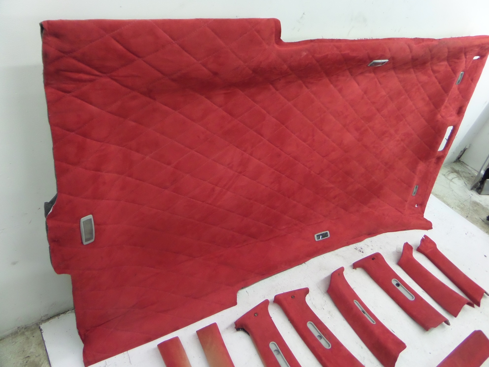 VW Jetta Wagon Custom Diamond Stitched Headliner Red MK4 00-05 OEM | eBay
