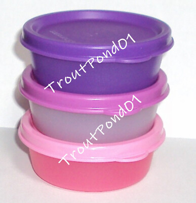 Tupperware Half Snack Cups Giant Smidget Mini Bowl 2oz Shades Purple ...