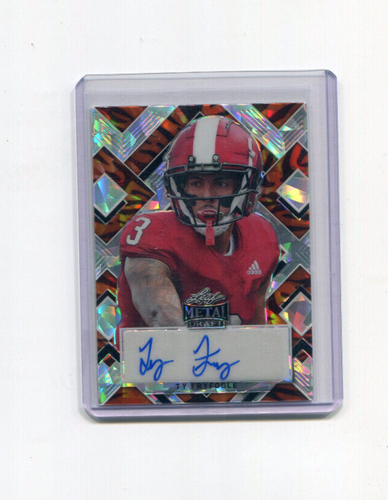 2022 Leaf Metal Draft Tiger Stripe Autographs Ty Fryfogle Rookie Auto 3 ...
