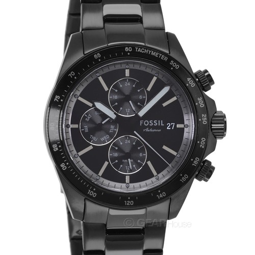 FOSSIL Autocross Mens Dual Time Multifunction Watch, Black Dial ...