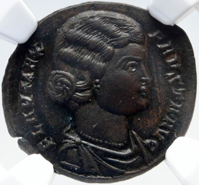 FAUSTA Constantine the Great WIFE Authentic Ancient Roman Coin NGC Ch ...