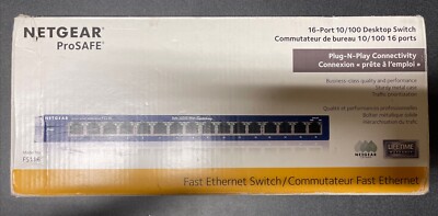 NetGear ProSafe (FS116) 16-Ports External Switch 606449020656| eBay