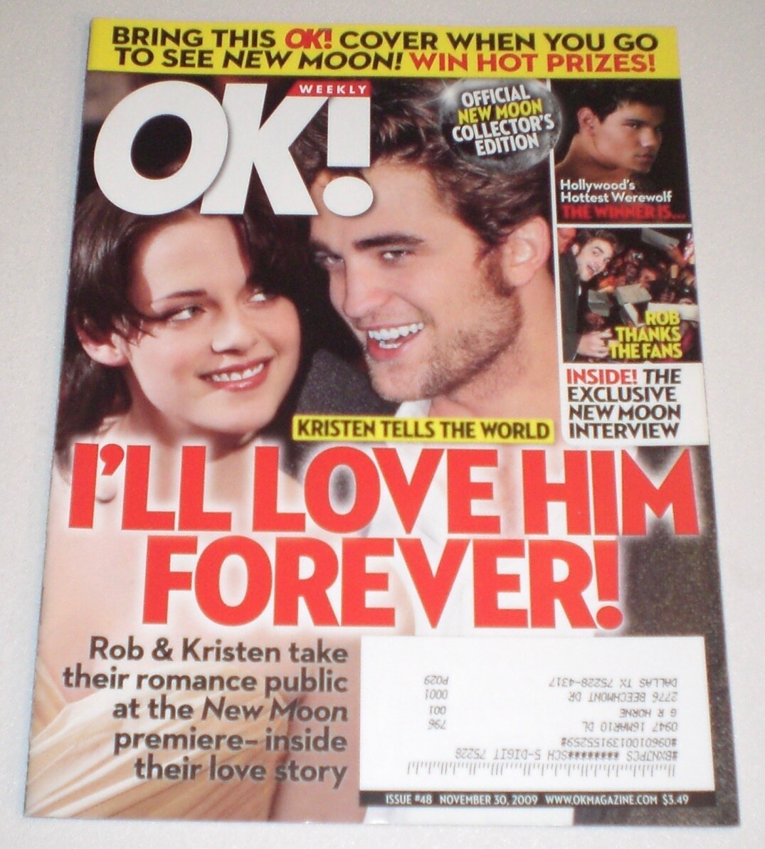 OK! WEEKLY MAGAZINE ~ November 30, 2009 ROBERT PATTINSON & KRISTEN ...