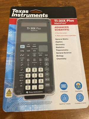 Texas Instruments TI-30X plus Mathprint Scientific Calculator Solar ...