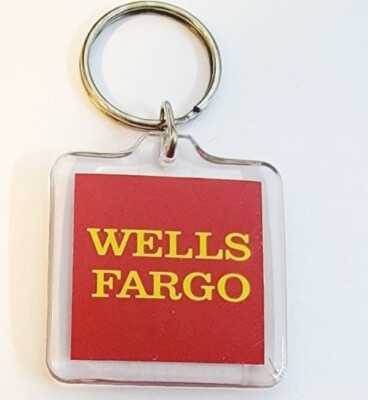 Wells Fargo Keychain Banking Advertising Logo Keyring Plastic Keytag | eBay