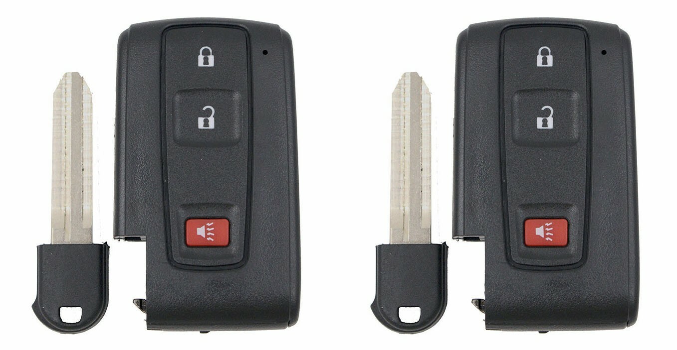 2x 2004 2005 2006 2007 2008 Toyota Prius Car Key Fob Remote Shell Cases ...