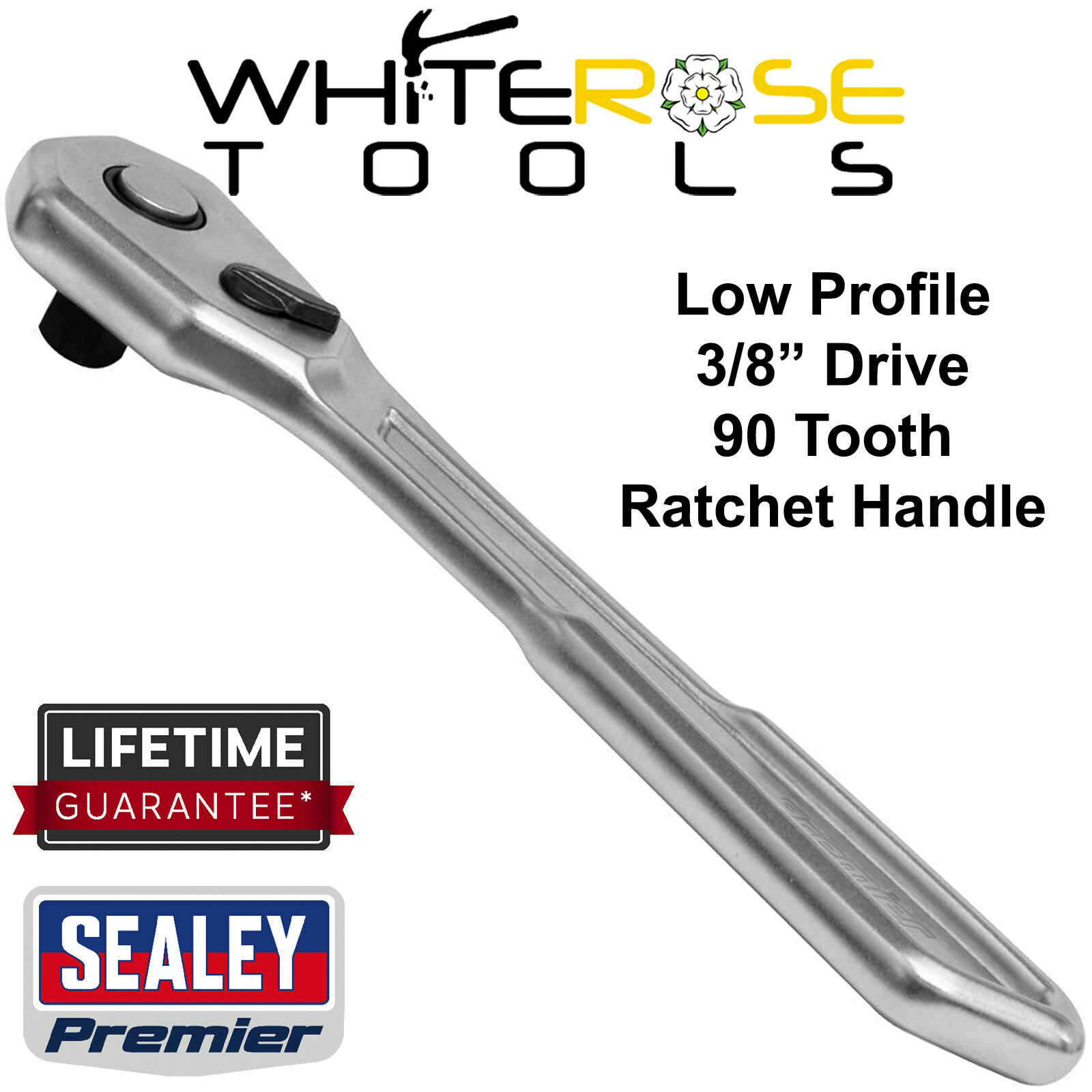 Sealey Socket Ratchet Wrench Low Profile 3/8" Drive Premier Flip ...