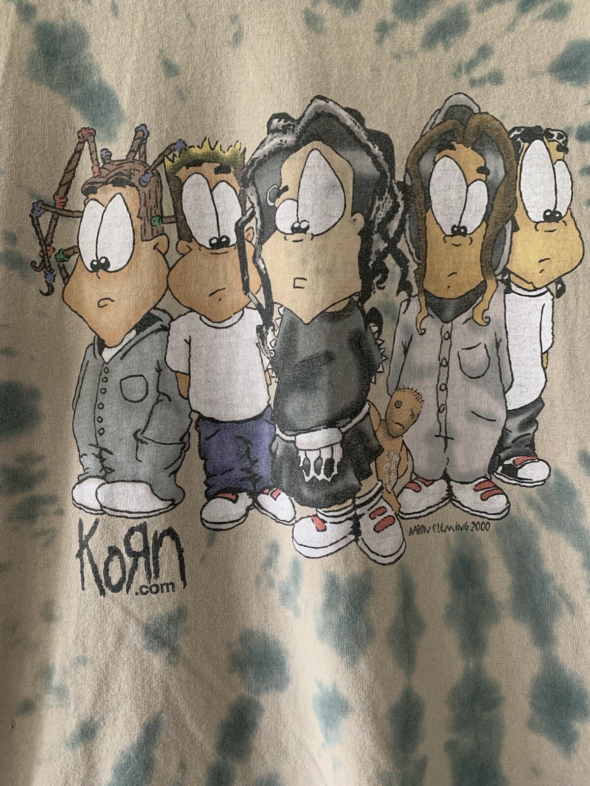 Vintage Giant Korn 2000 Tshirt RARE Cartoon Grunge In… - Gem