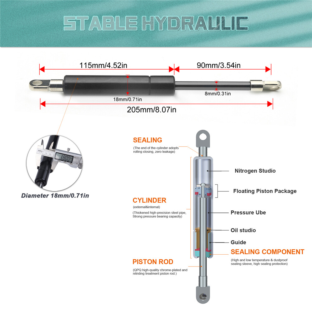 Rear Tailgate Assist Slow Down Gas Strut Damper For Toyota Hilux GUN125 ...