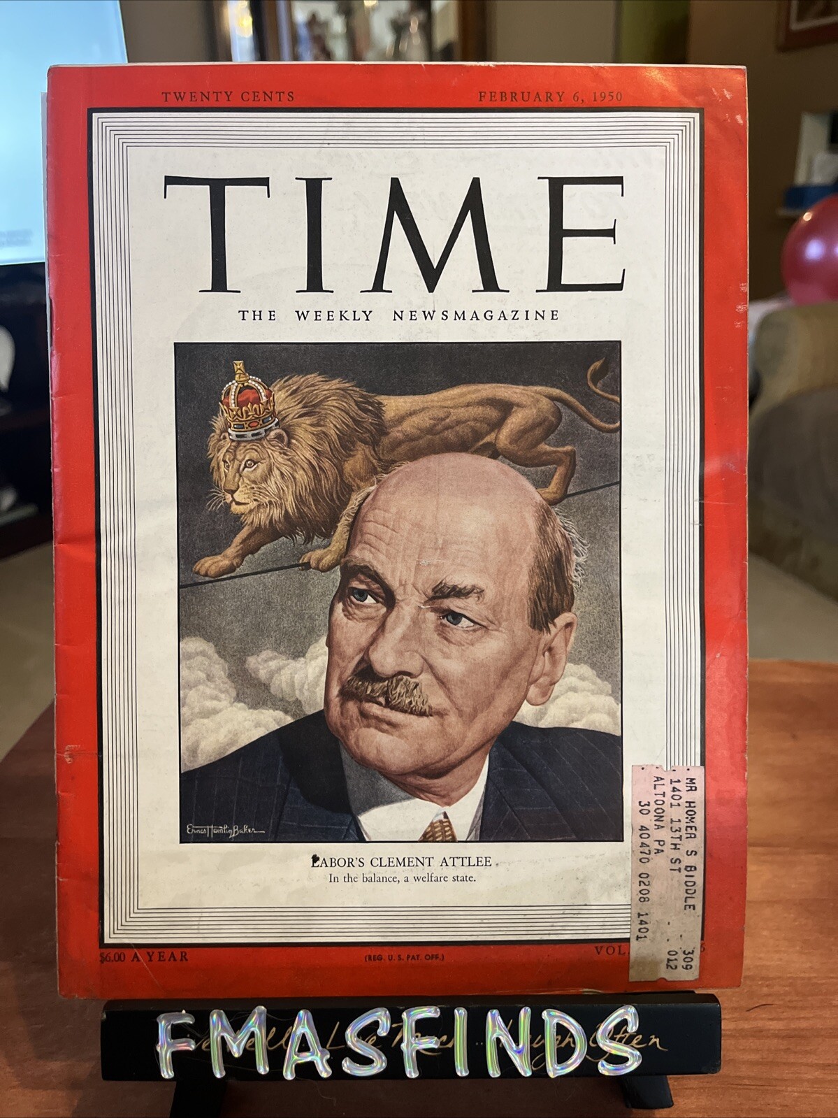 L3 1950 Labor’s CLEMENT ATTLEE Feb 6 TIME MAGAZINE | eBay